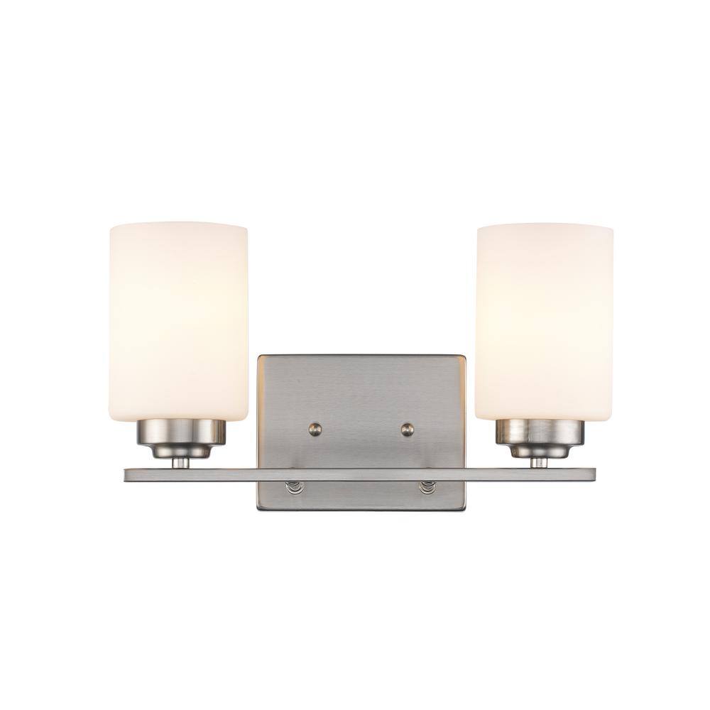 Bel Air Lighting Mod Pod 14.25 in. 2-Light Oil Brushed Nickel Bathroom ...
