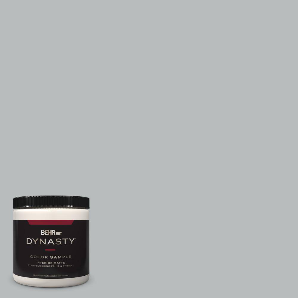 BEHR DYNASTY 8 oz. #PPU18-05 French Silver One-Coat Hide Matte Stain ...