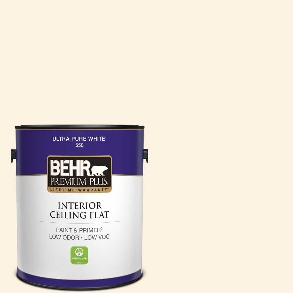 BEHR PREMIUM PLUS 1 gal. #W-D-210 Camembert Ceiling Flat Interior Paint ...