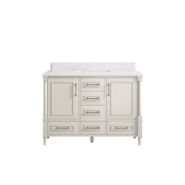 Willow Collections Hudson 48 in. Single Sink Freestanding Alabaster ...