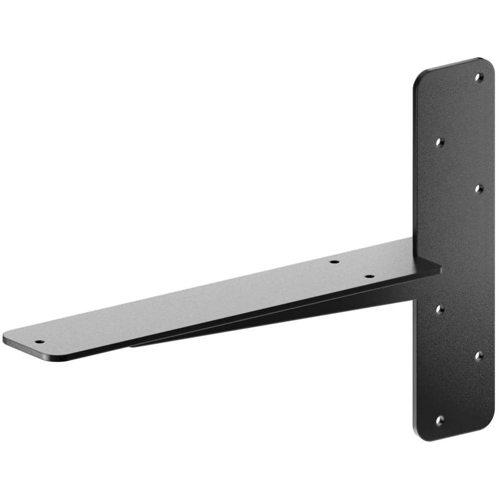 Starby 15 in. L Black Steel Heavy Duty Floating Granite Bracket (1-Pack ...