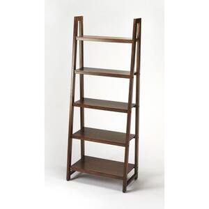 Litton Lane 30 in. L x 17 in. W x 72 in. H Matte Black/Natural Brown ...