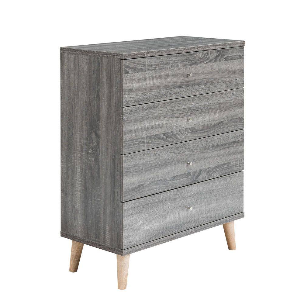 Furniture of America Cordero 4-Drawer Dark Gray Chest of Drawers (39.25 ...