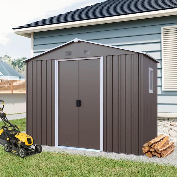 Have a question about Mondawe 8 ft. x 4 ft. Dark Gray Metal Outdoor ...