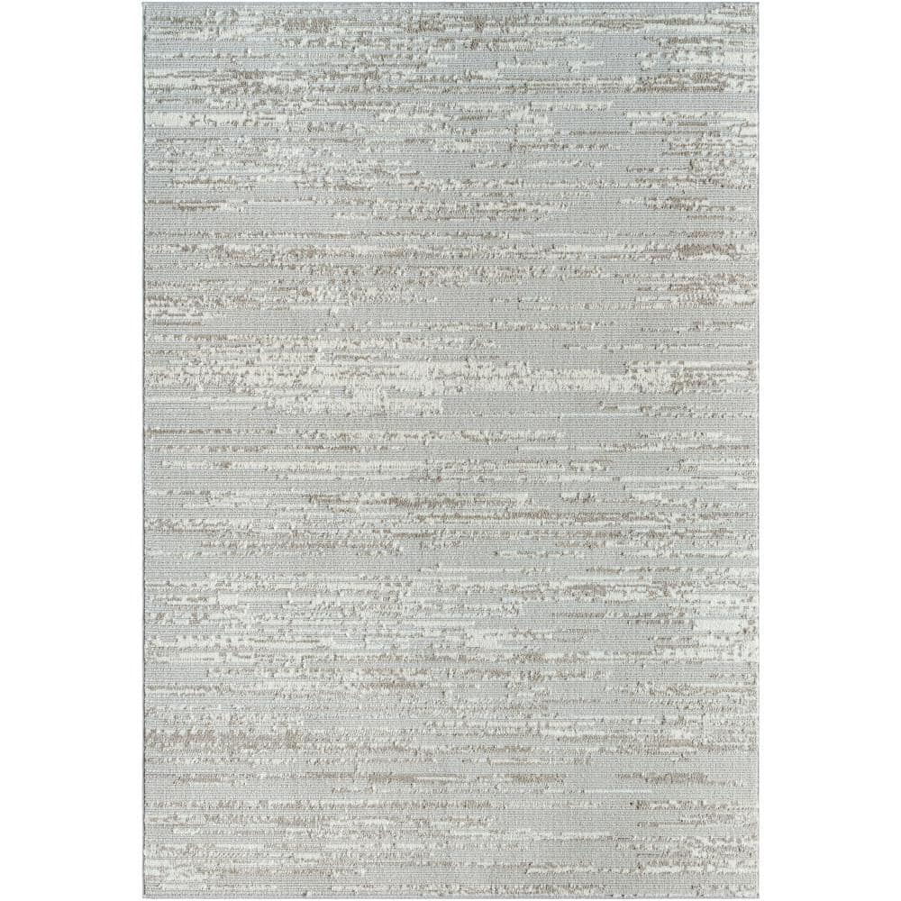 Livabliss Maguire Light Gray Abstract 8 ft. x 10 ft. Indoor Area Rug ...