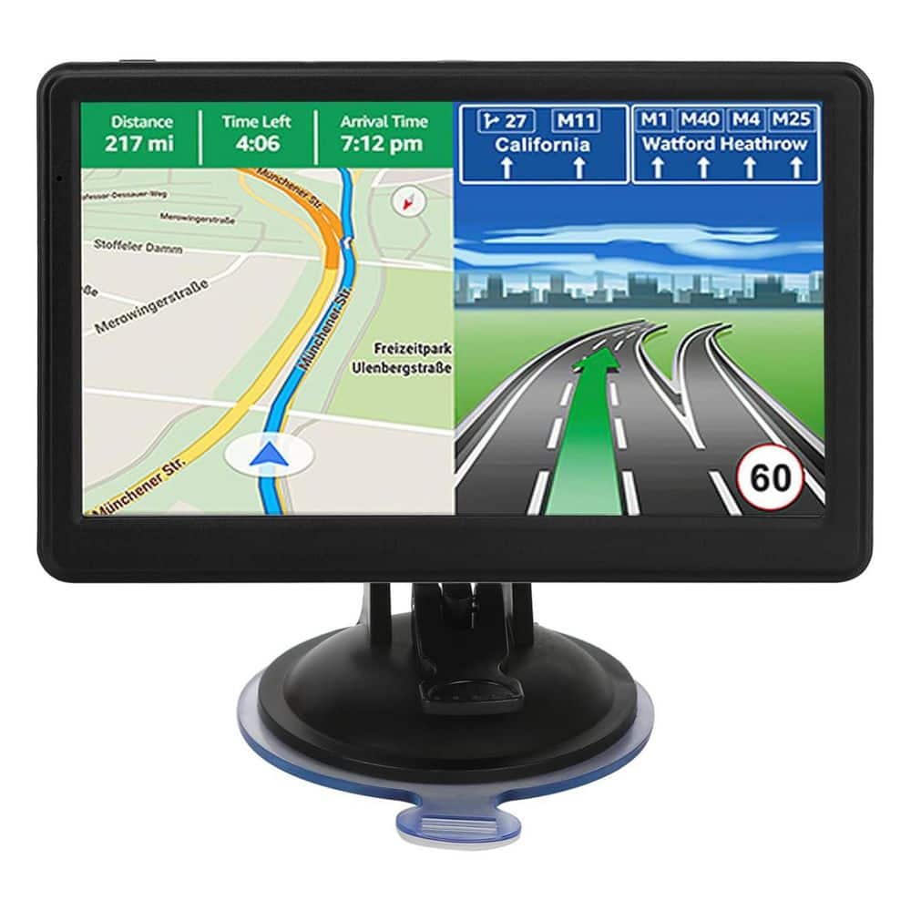 Lukyamzn 7 in. Touch Screen GPS Navigator for Car Truck RV with 2025 ...