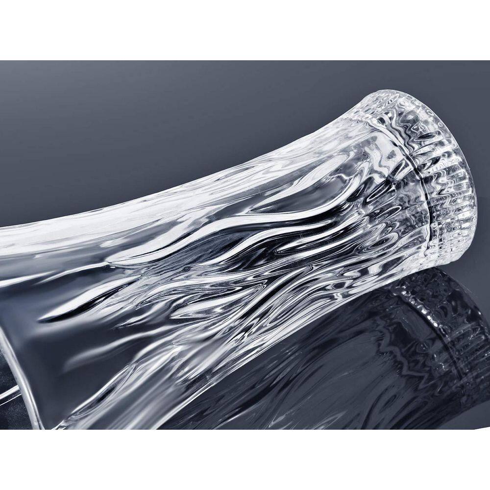 Clear glass cylindrical vase, 12 in high. LX0049 - The Home Depot
