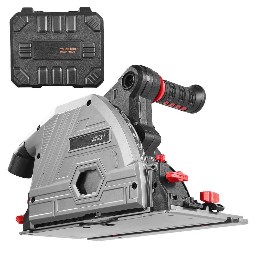 SKYSHALO Cordless Track Saw, 5-1/2 in. Blade, Brushless Plunge Circular ...