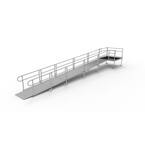 EZ-ACCESS PATHWAY 26 ft. Straight Aluminum Wheelchair Ramp Kit with ...