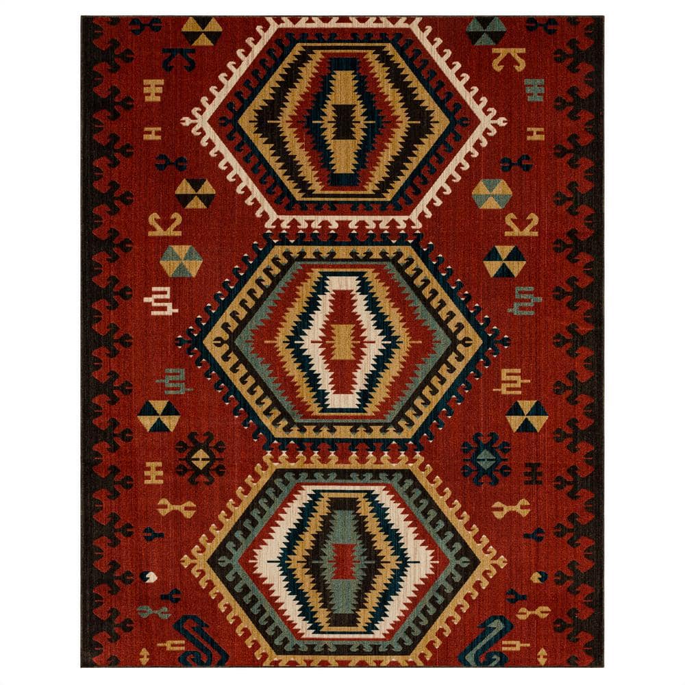 Mohawk Home Kana Red 3 ft. x 5 ft. Area Rug 855987 - The Home Depot