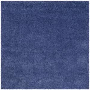 SAFAVIEH California Shag Periwinkle 5 ft. x 8 ft. Solid Area Rug SG151 ...