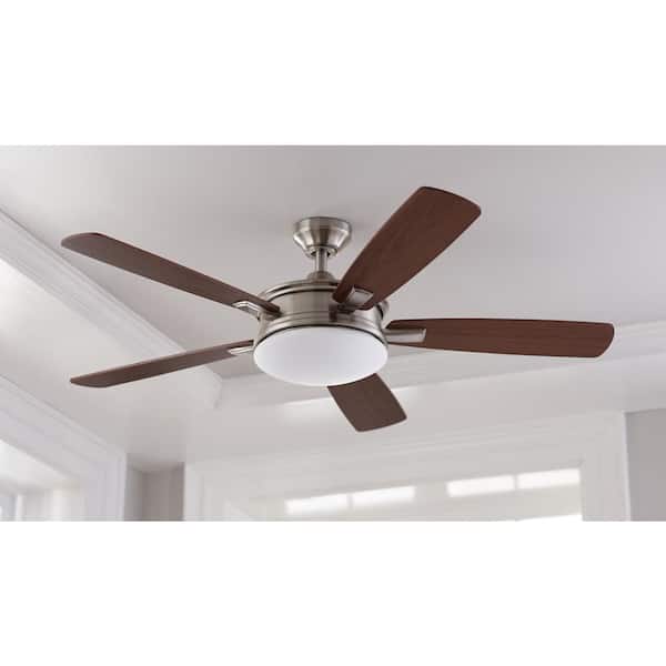 Merwry 52 In Led Indoor Brushed Nickel Ceiling Fan Manual | Shelly Lighting