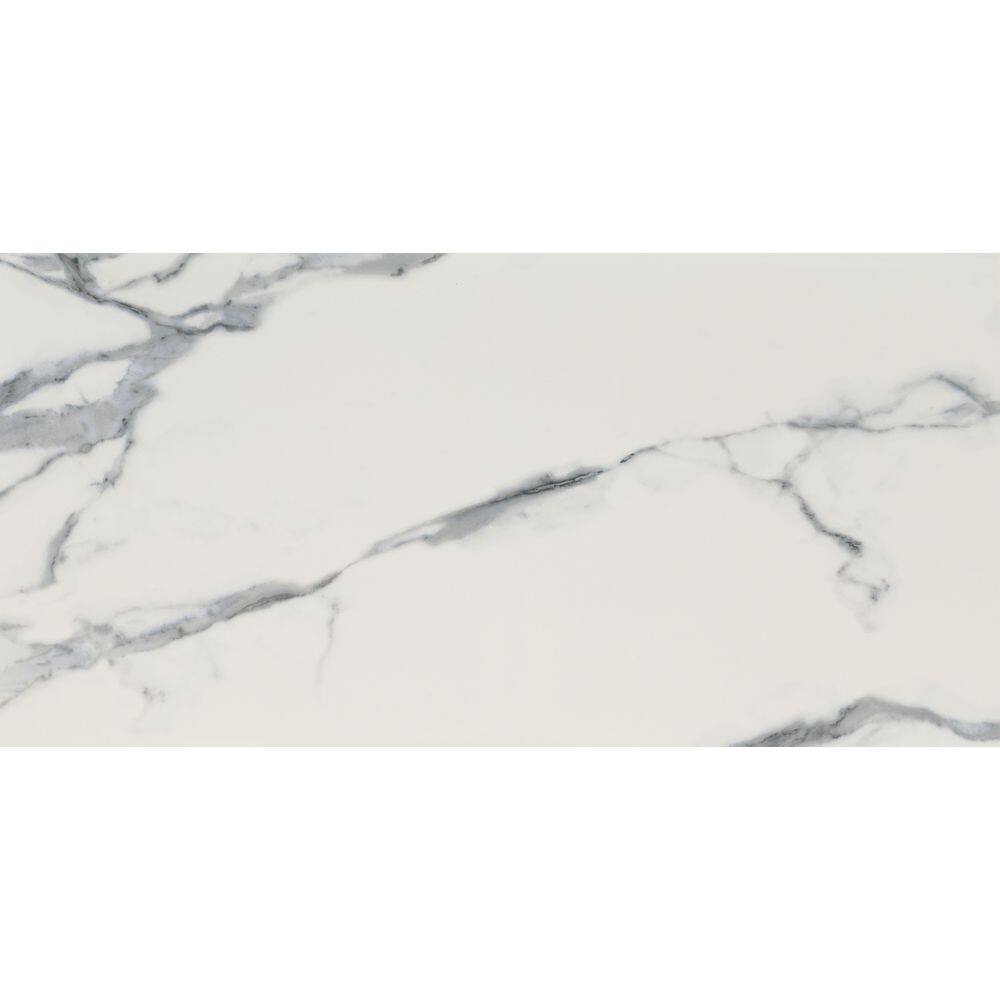 Buy Carrara Azul 16 in. x 32 in. Polished Porcelain Stone Look Floor ...