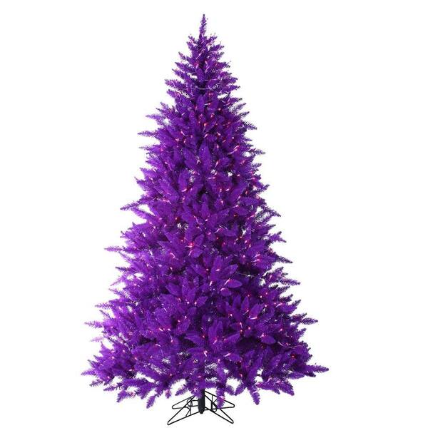 Sterling 7.5 ft. Pre-Lit Ashley Purple Artificial Christmas Tree with ...