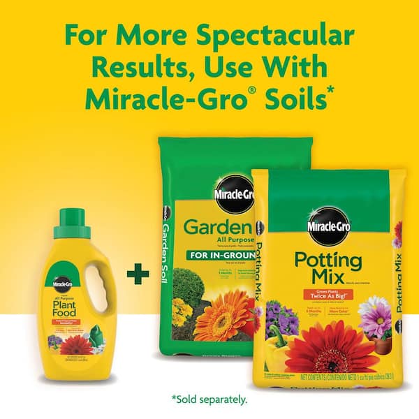 Miracle-Gro Liquid All Purpose Plant Food 32 oz. Concentrate, Feeds Plants Instantly, For All ...
