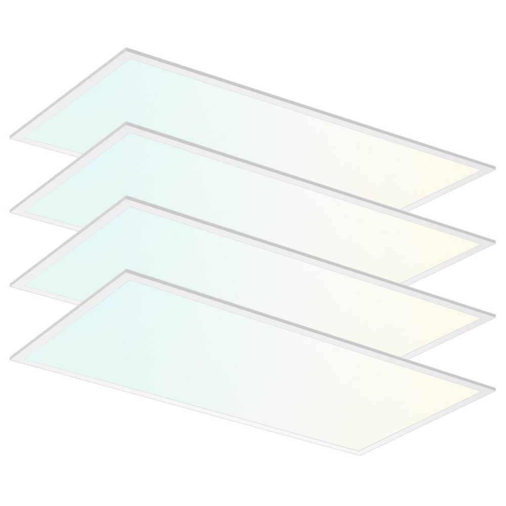 LUXRITE 2 x 4 ft. LED Slim Surface Panel Recessed Light 5CCT 2700K ...