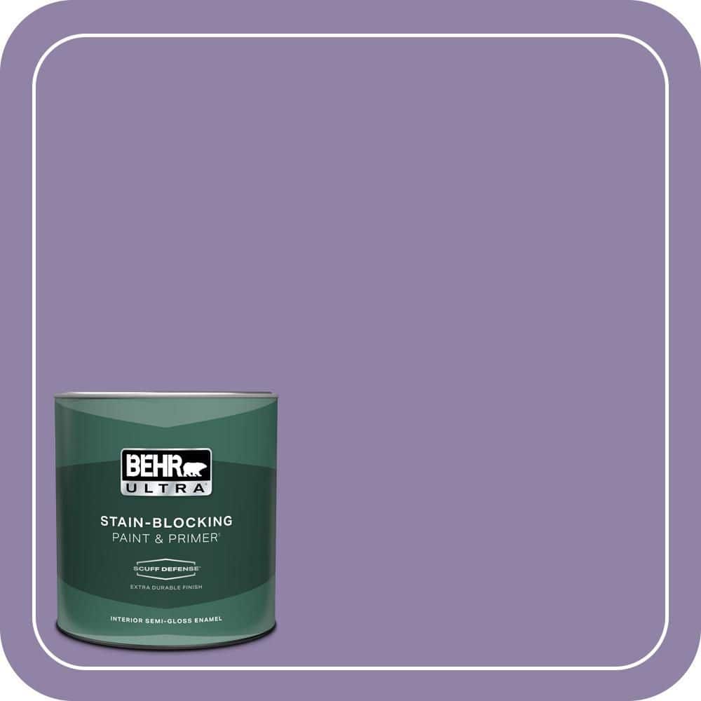 BEHR ULTRA 1 qt. #650D-5 Fabulous Grape Extra Durable Semi-Gloss Enamel ...
