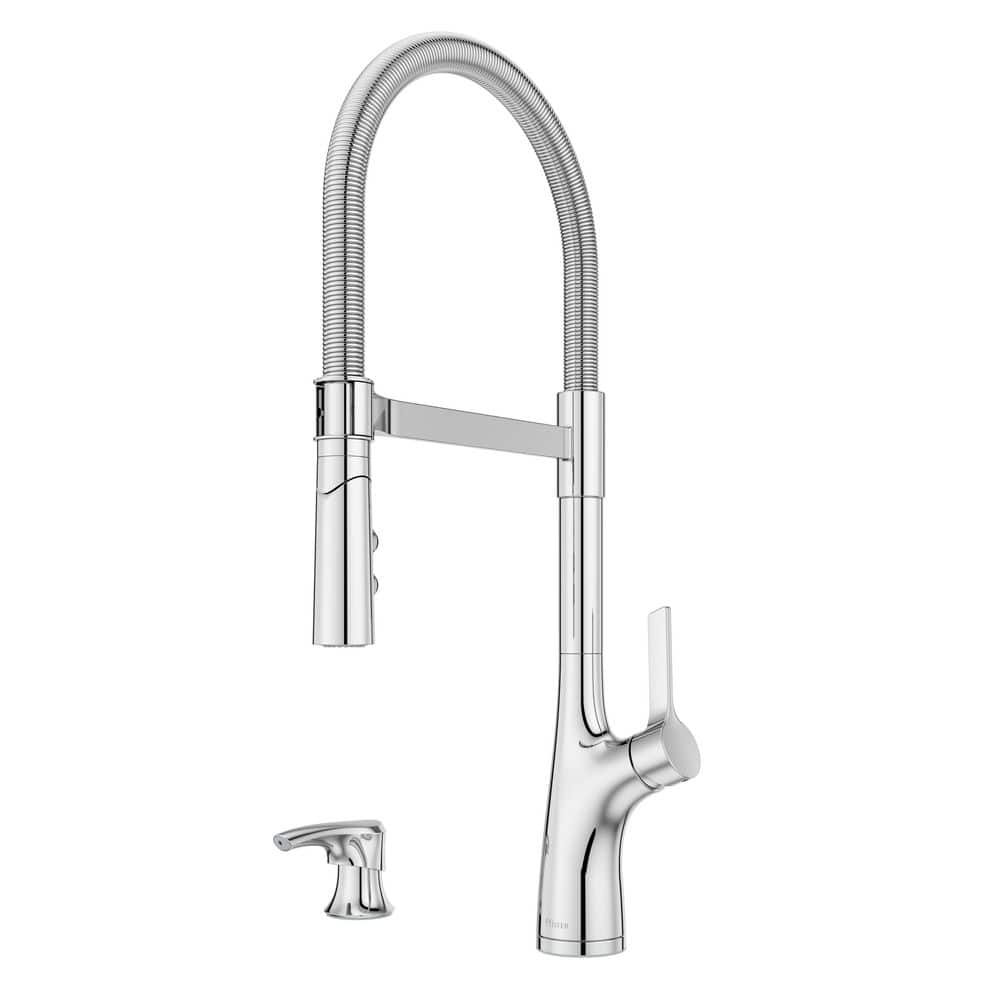 Pfister Ceylon Single Handle Culinary Pull Down Sprayer Kitchen Faucet ...