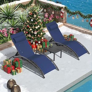 PURPLE LEAF 4 Piece Oversized Chaise Lounge Outdoor Beach Pool ...