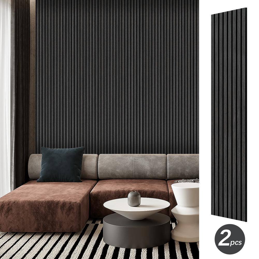 0.8 in. x 1 ft. x 8 ft. Formaldehyde-free Wood Slat Acoustic Panels ...