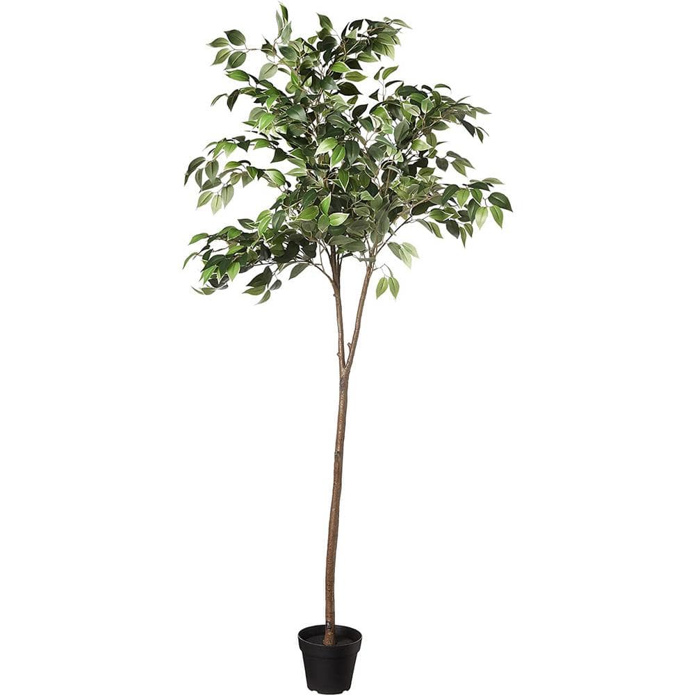 Cubilan 63 in. Green Ficus Artificial Tree Fake Plant MZTP01 - The Home ...