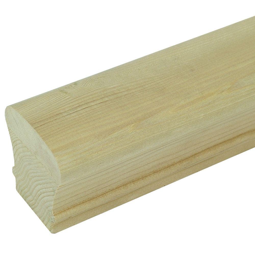 EVERMARK Stair Parts 6010 1 ft. Unfinished Hemlock Wood Handrail 6010H ...