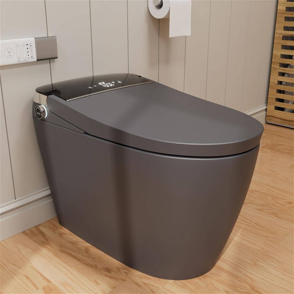 GIVING TREE Smart Toilet Bidet 1.28 GPF Elongated with Auto Flush, Auto ...