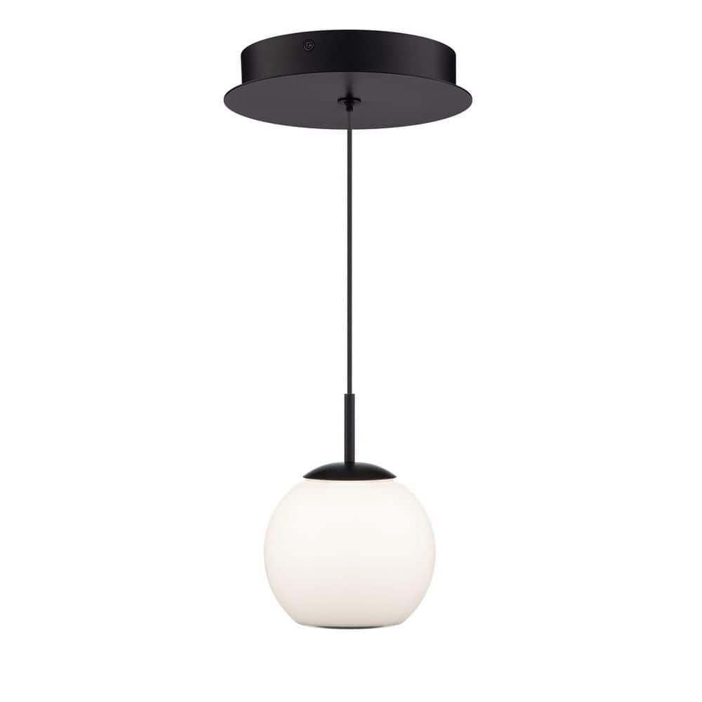 WAC Lighting Close Encounters 6 in. 1-Light White Mini-Pendant Light ...