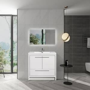 48 in. W x 19 in. D x 34 in. Single Sink H Freestanding Bathroom Vanity ...