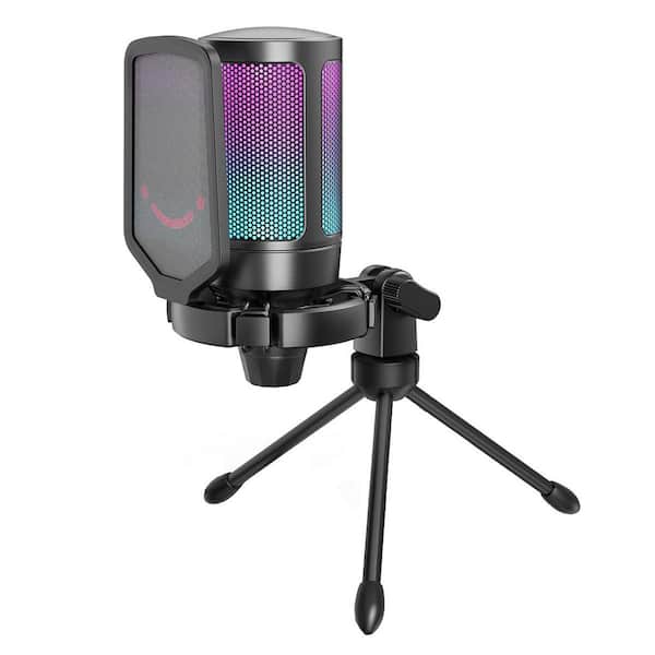 YICHUHAOXI Gaming USB Microphone with Shock Mount Pop Filter Tripod ...