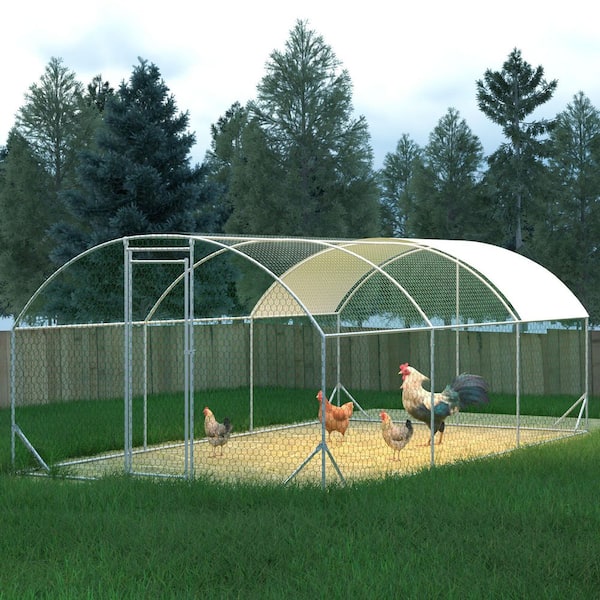 Reviews for PawHut 6.4 ft. x 10 ft. x 19.7 ft. Galvanized Large Metal ...