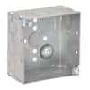Southwire 4 in. W x 2-1/8 in. D Steel Metallic 2-Square Box with Eight ...