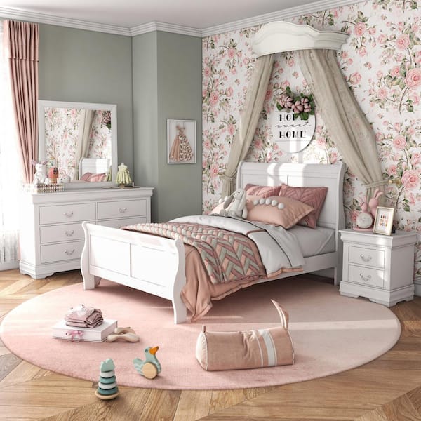 3 piece bedroom furniture set white store
