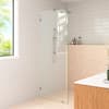 Glass Warehouse 38 in. W x 78 in. H Fixed Frameless Single Panel Radius ...