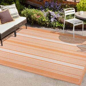 Orange - Striped - Outdoor Rugs - Rugs - The Home Depot