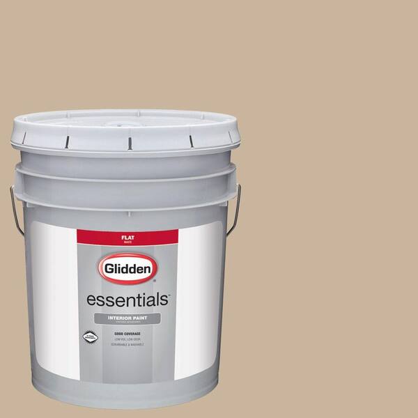 Glidden Essentials 5 gal. #HDGWN33U Traditional Tan Flat Interior Paint ...