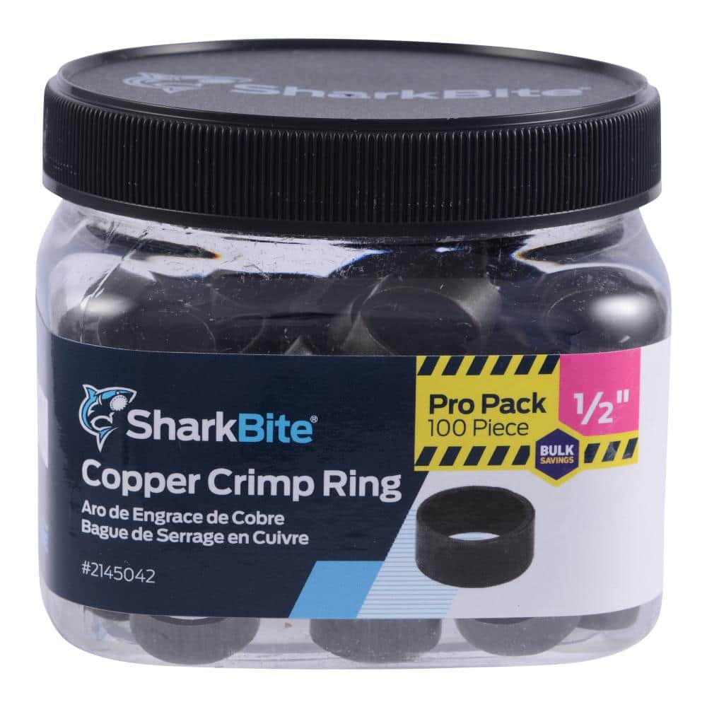 SharkBite 1/2 in. PEX Barb Copper Crimp Rings (100-Pack) 23102ZJ100 ...