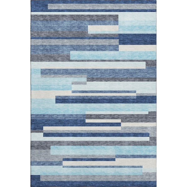 Addison Rugs Mayfield Premium Machine Washable Abstract AMF956 Blue 8 ...