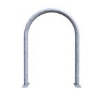 Dero Action Inverted U Rack Galvanized Surface Mounted 2-Bike Rack ...
