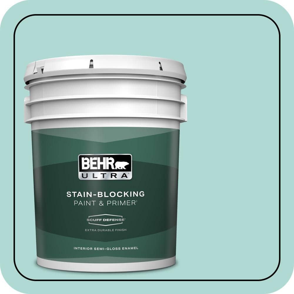 BEHR ULTRA 5 gal. #M450-3 Wave Top Extra Durable Semi-Gloss Enamel ...
