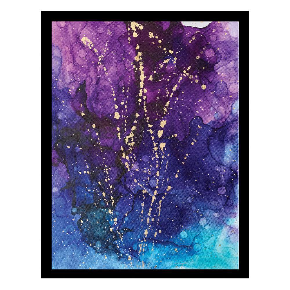 VENICE BEACH Collections Wahl Splatter Design-Purple/Gold-Framed Print ...