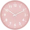 Afoxsos 12 in. Pink Analog Wall Clock Silent Non-Ticking Battery ...