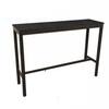 LUE BONA Humphrey 55 in. Black Plastic HDPS Outdoor Bar Table Patio ...
