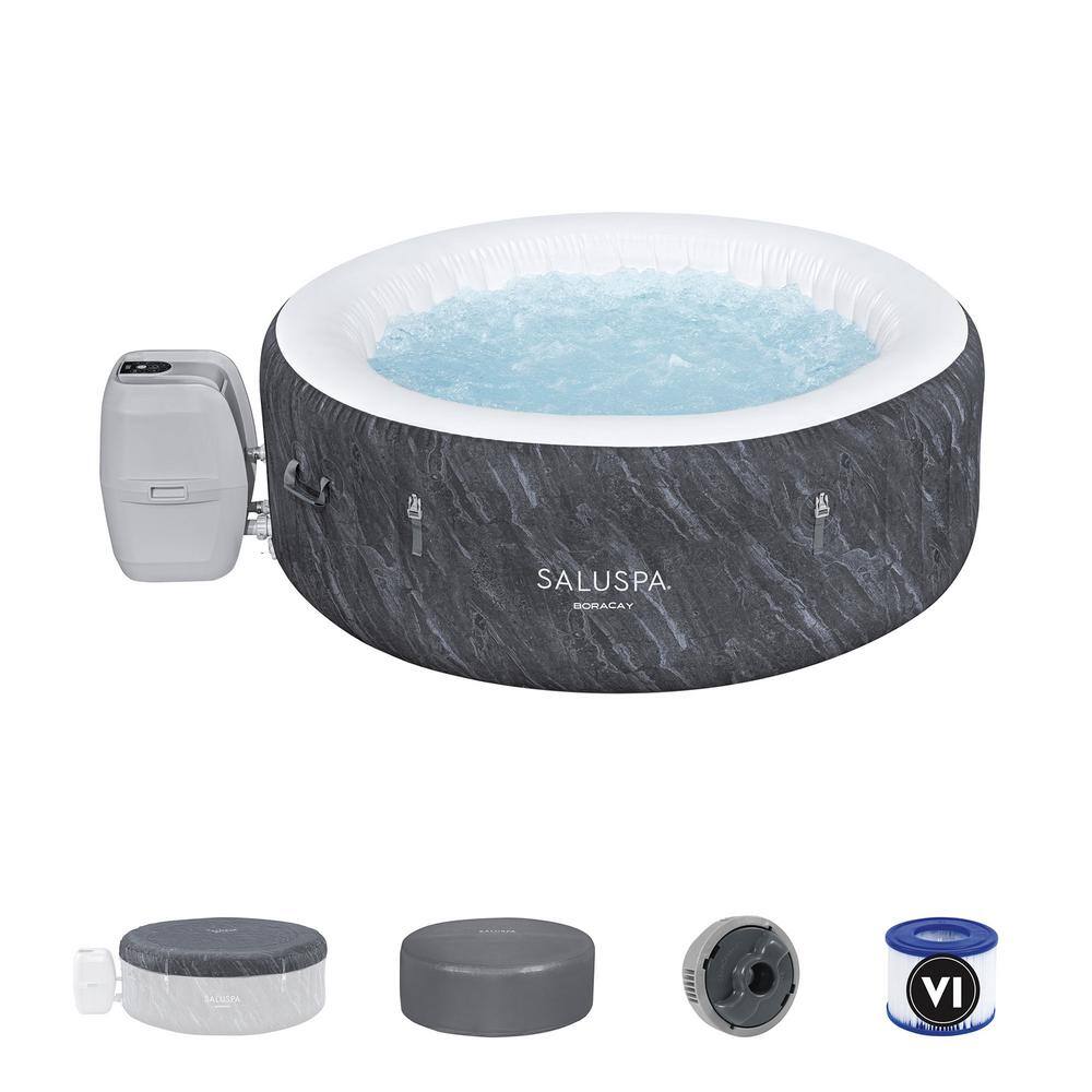 Bestway SaluSpa Boracay EnergySense 4-Person 120-Jet Inflatable Hot Tub ...