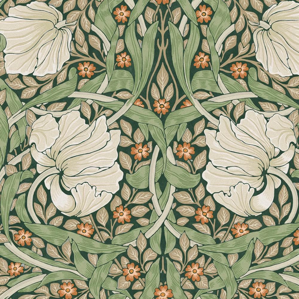 WILLIAM MORRIS AT HOME Pimpernel Green Wallpaper Sample 12424294 - The ...