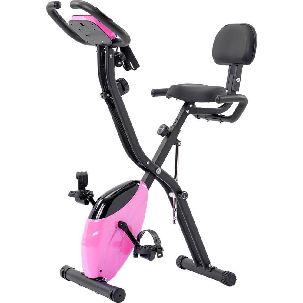 Kahomvis Folding Exercise Bike, Fitness Upright and Recumbent X-Bike ...
