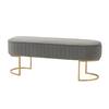 ARTFUL LIVING DESIGN Clara Grey Wide Bench with Metal Legs 48 in ...