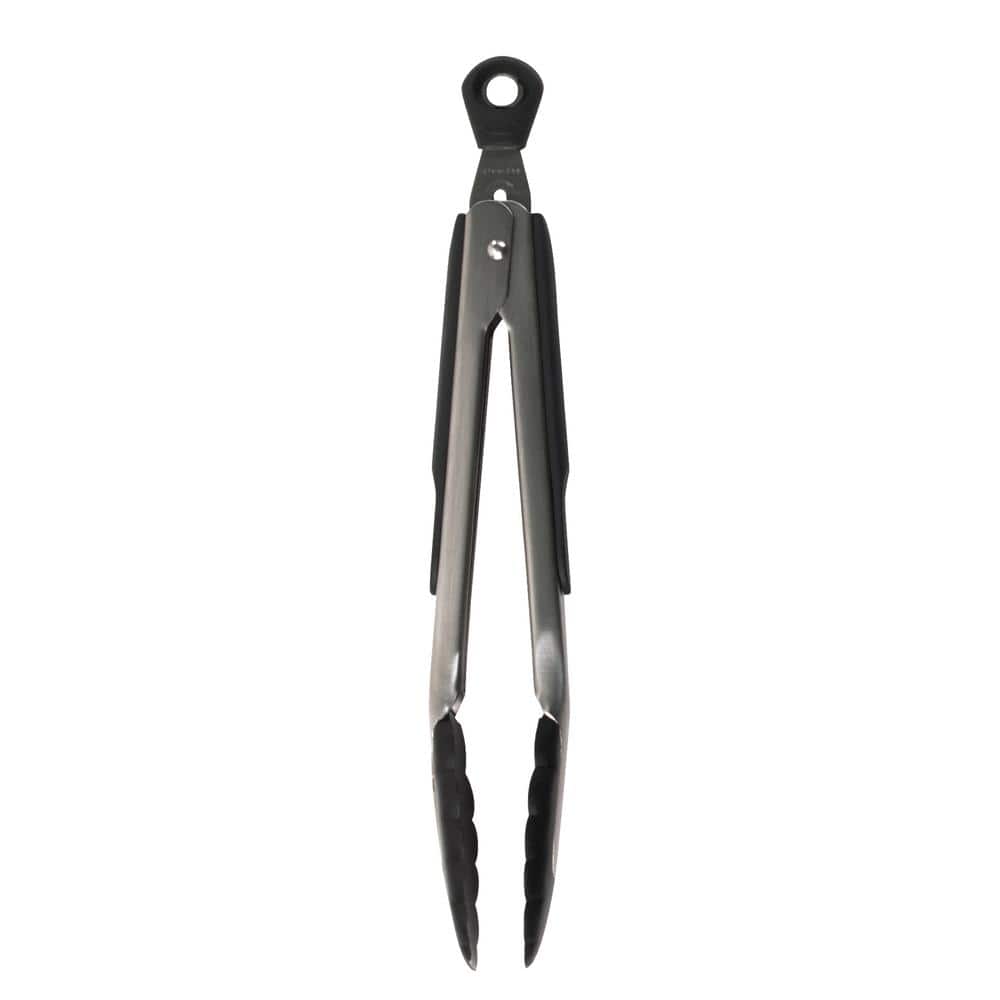 OXO Good Grips Stainless Steel 9 in. Tongs with Nylon Heads 1054627 ...