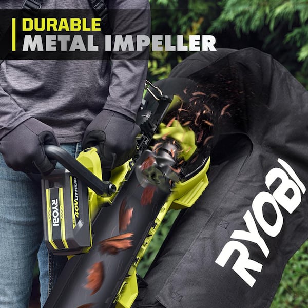 RYOBI 40V HP Brushless 100 MPH 600 CFM Cordless Leaf Blower/Mulcher ...