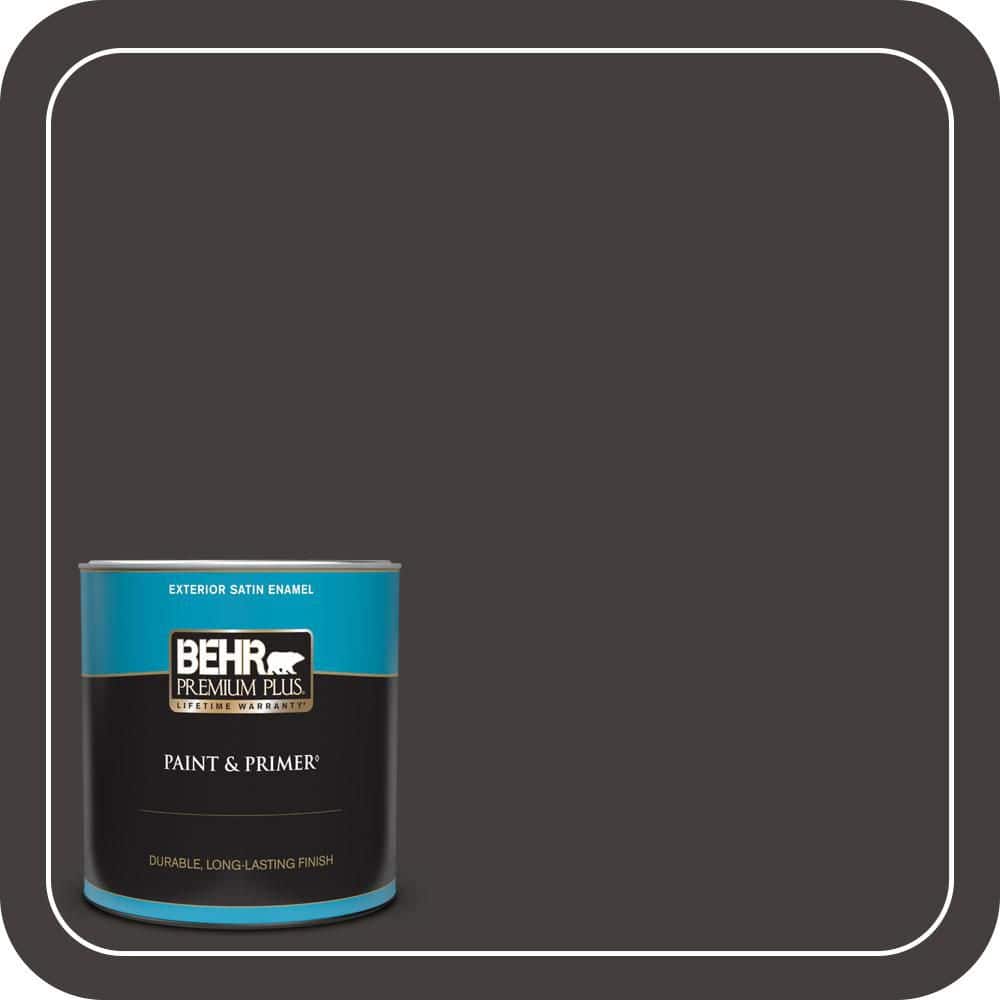 BEHR PREMIUM PLUS 1 qt. #MQ1-35 Off Broadway Satin Enamel Exterior ...